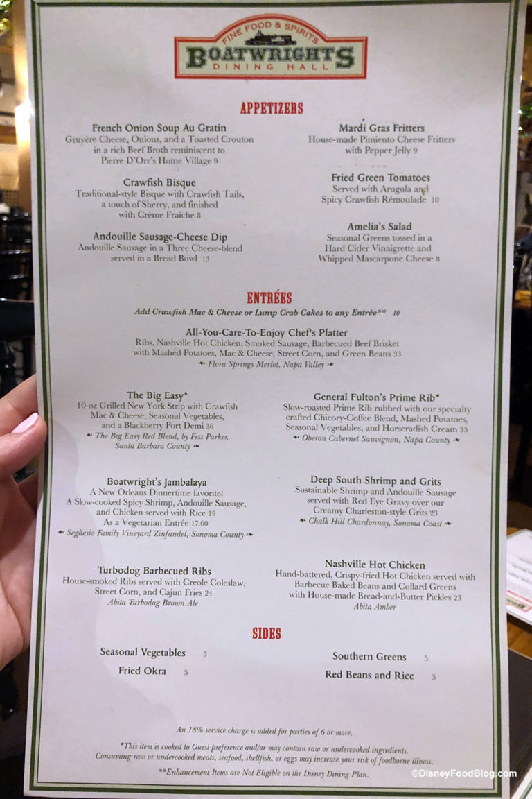 Review: Boatwright's Dining Hall at Port Orleans Riverside – Including ...
