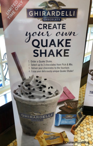 TRY IT! What's In YOUR Quake Shake at Disneyland's Ghirardelli ...
