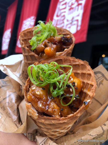 REVIEW! The NEW Flavors of Florida Gator Tail Waffle Cone at Morimoto ...