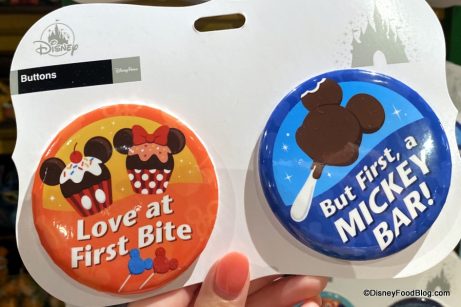 'But First, a MICKEY BAR!' We Found NEW Disney Snack Buttons in Disney ...