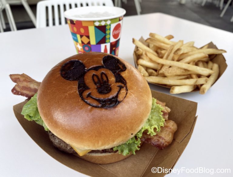 Review: We're Trying the Mickey Monster Mash Burger (Topped With ...