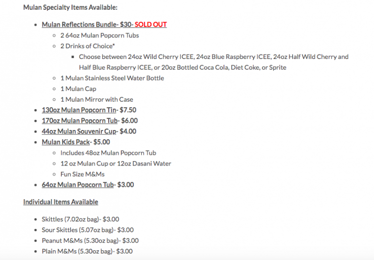 The El Capitan Theatre is Offering Mulan Specialty Snacks TO-GO in ...