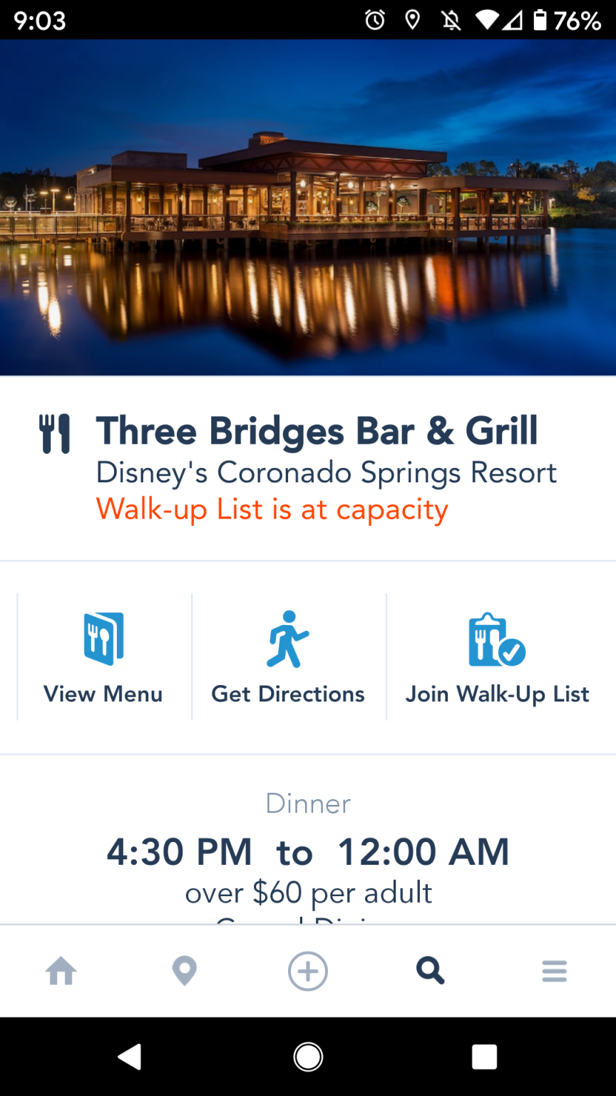 NEWS: Three Bridges Bar & Grill Added to the Dining Waitlist Option on ...