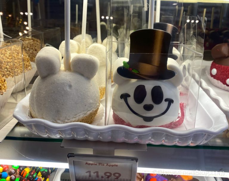 REVIEW: The Most Adorable Mickey Snowman Apple is BACK at Disneyland ...