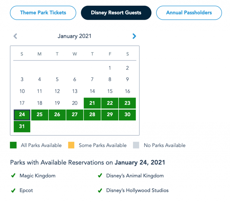 Disney World Park Hours and Park Pass Availability For the Week of ...