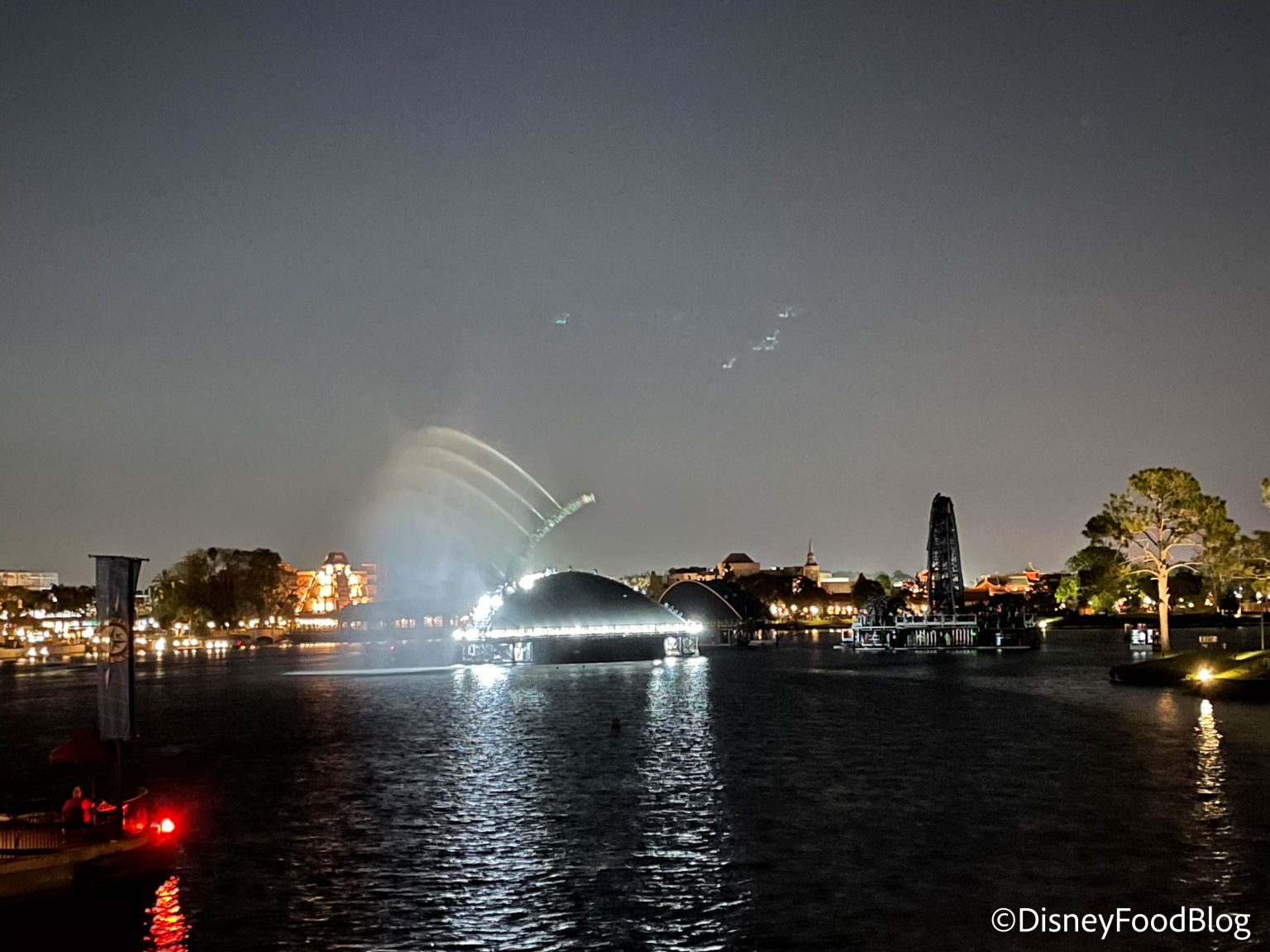 Photos & Video: EPCOT Tests Scary Water Arm for New Fireworks Show ...