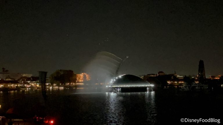 Photos & Video: EPCOT Tests Scary Water Arm for New Fireworks Show ...