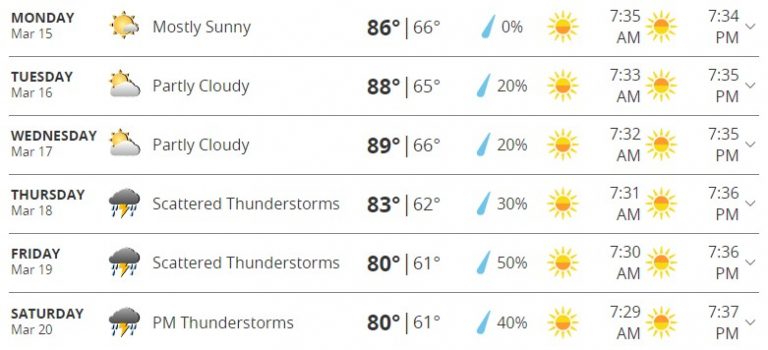 Expect Warm Weather and a Chance of Rain in Disney World Next Week ...