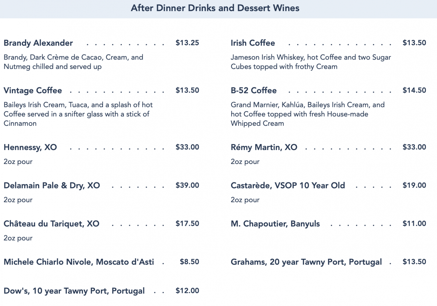 PHOTOS: See the NEW Menu for Carthay Circle in Disneyland Resort ...