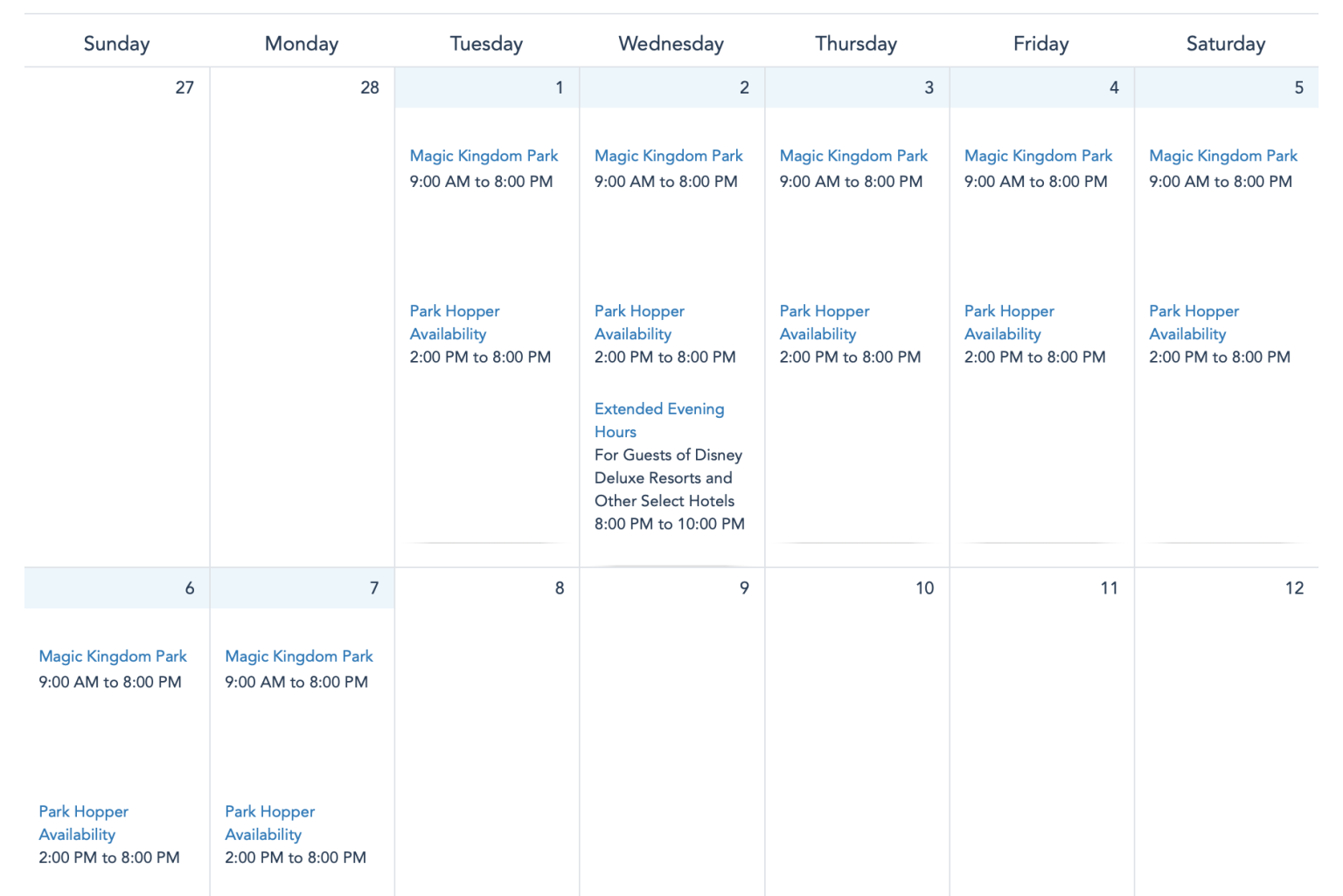 Disney-World-Park-Hours-Magic-Kingdom-March | the disney food blog