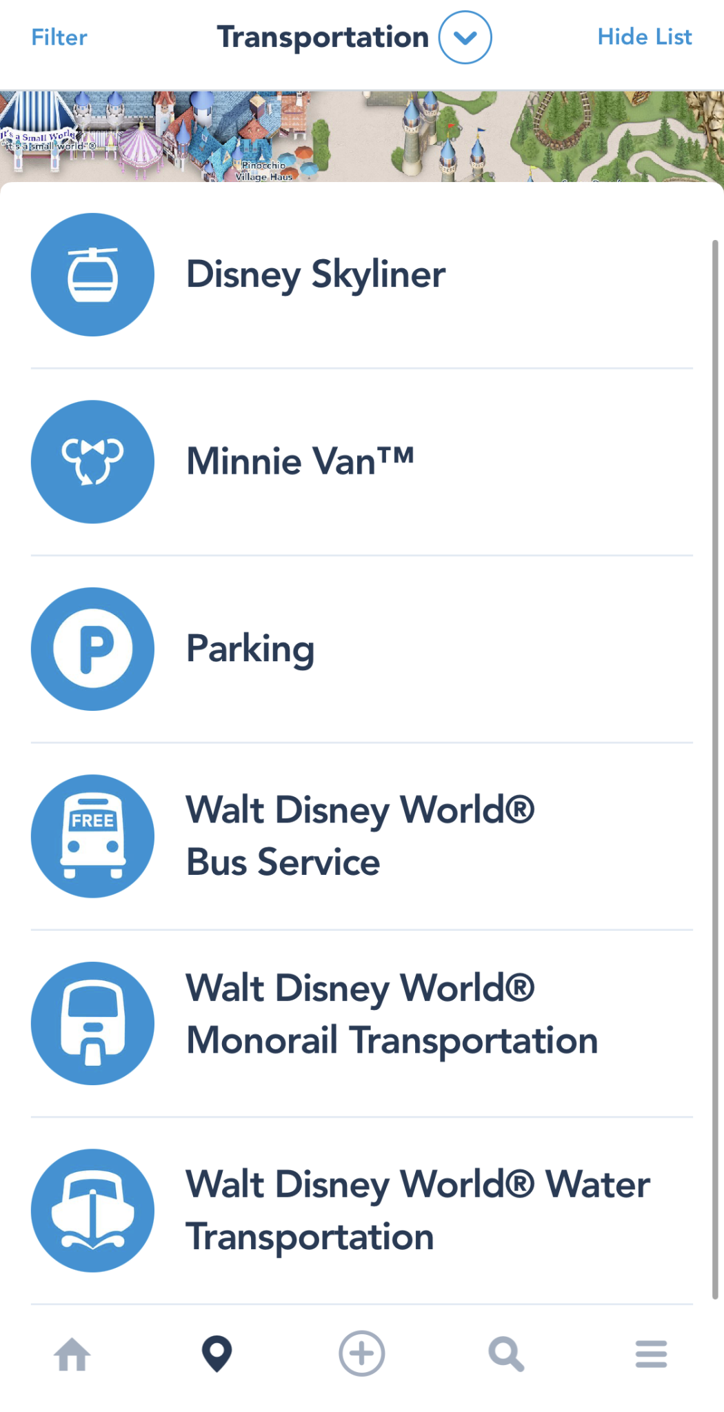 A Transportation Section Has Been Added to the Disney World App | the ...
