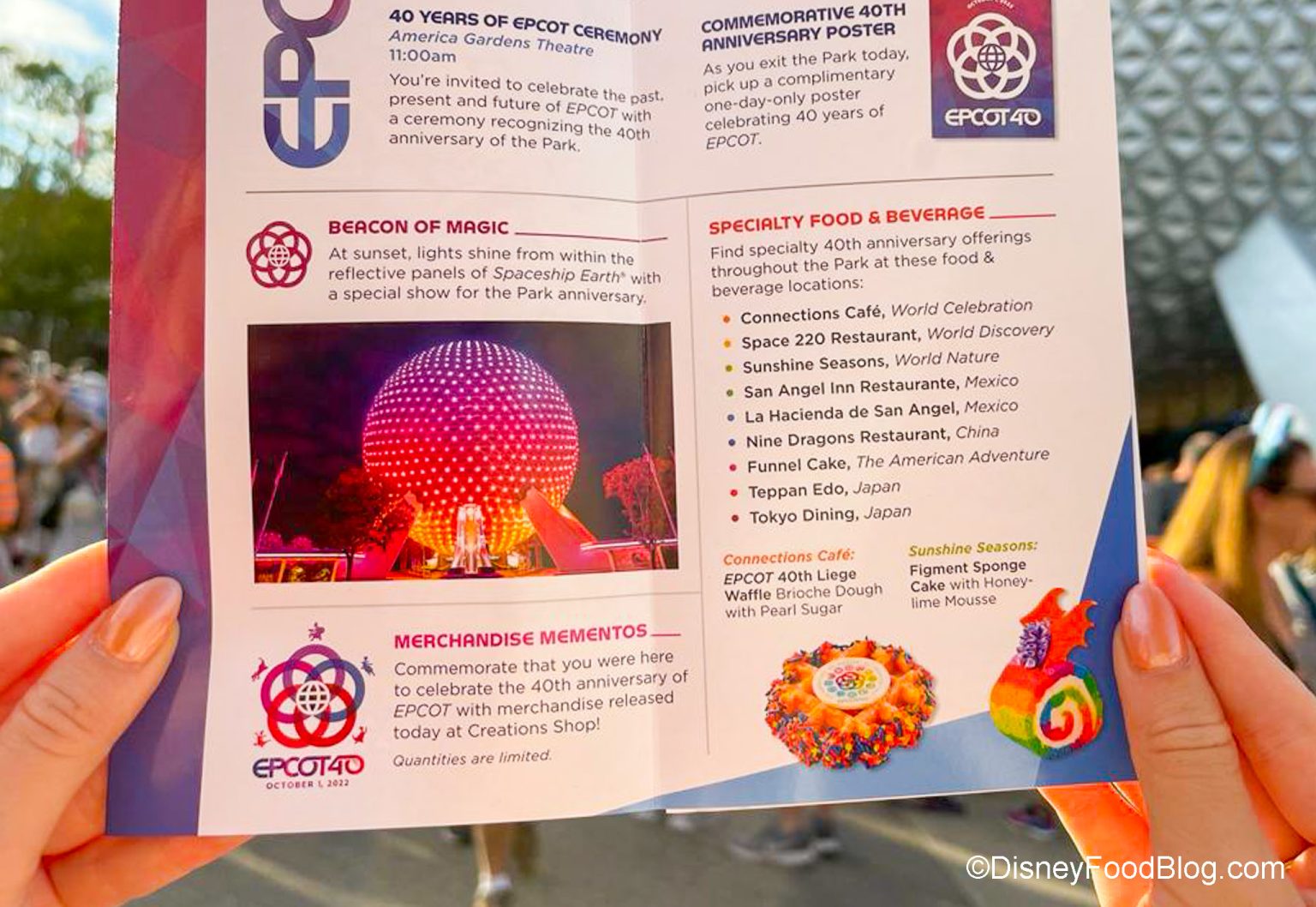 Take a Look at the EPCOT 40th Anniversary Map! - Disney by Mark