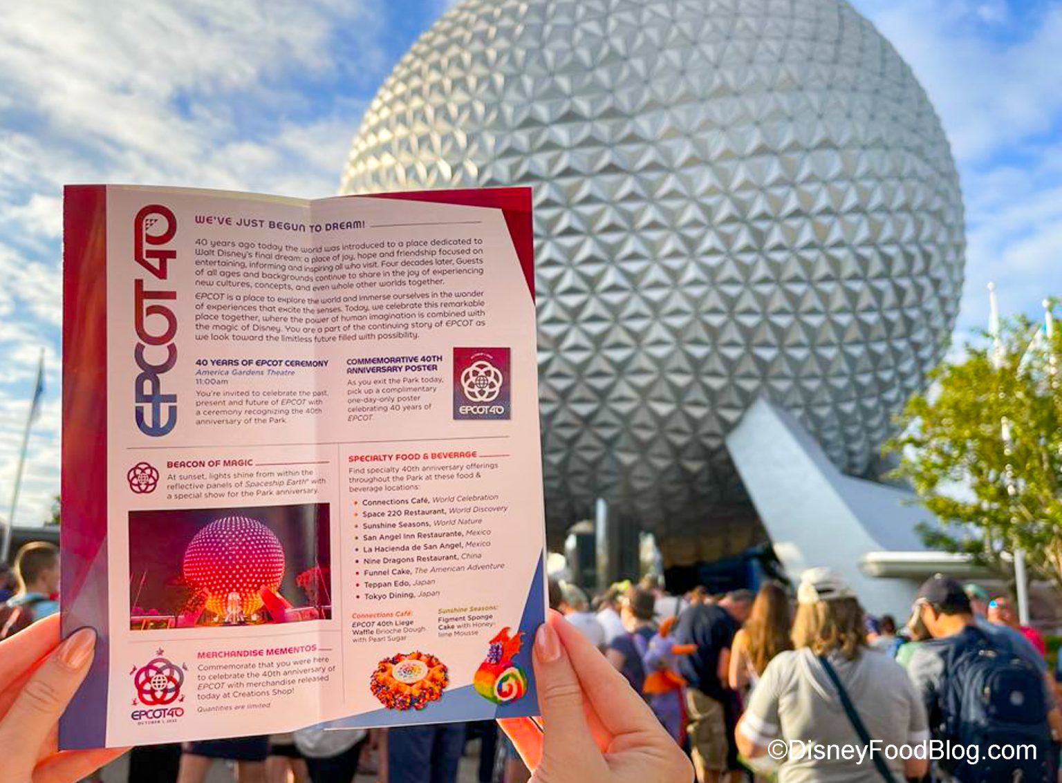 Take a Look at the EPCOT 40th Anniversary Map! | the disney food blog