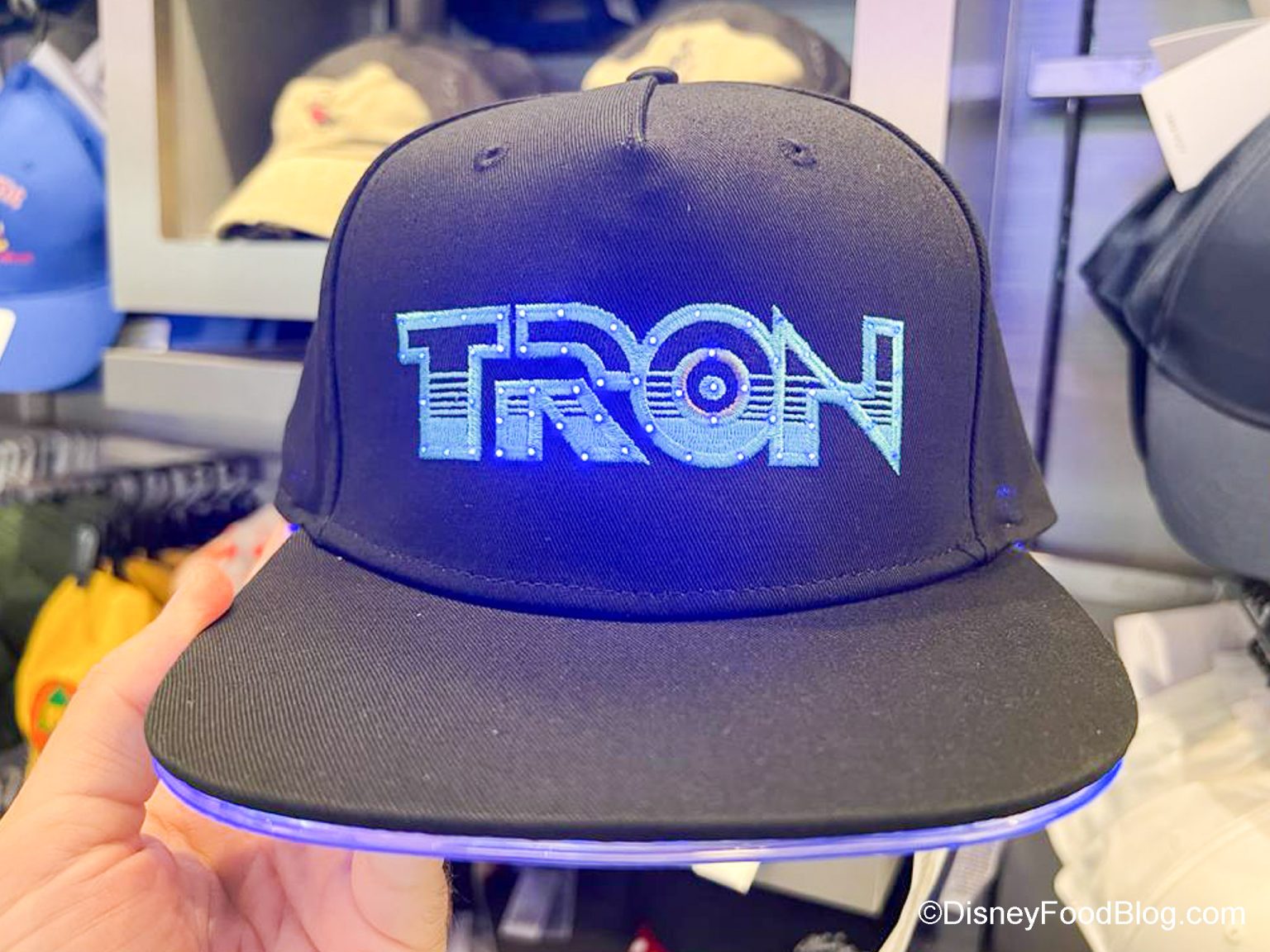 Disney World's New TRON Hat Actually Lights Up! | the disney food blog
