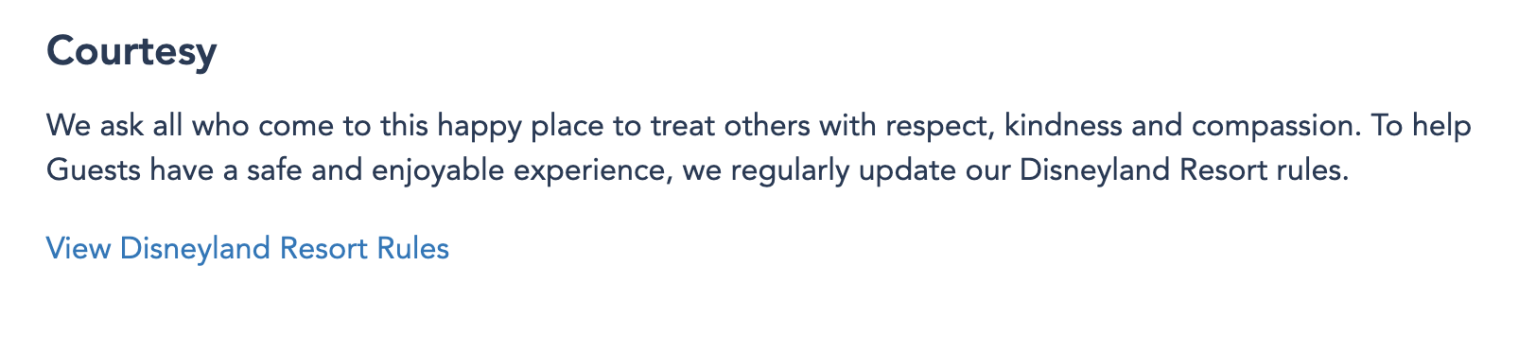 Important Rule Added to Disneyland Website | the disney food blog