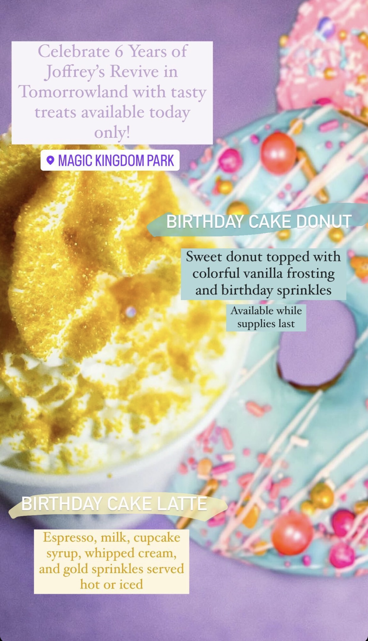 Birthday Cake Donut and Birthday Cake Latte Introduced at Joffrey's in ...