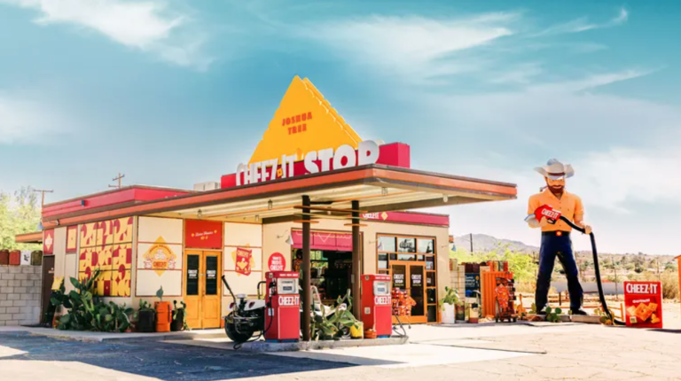 This CHEEZ-IT GAS STATION Pumps Cheez-Its INTO Your Car | the disney ...
