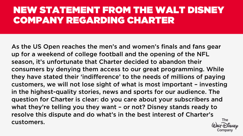 "Do You Care About Your Subscribers?" Disney Fires Back In Cable ...