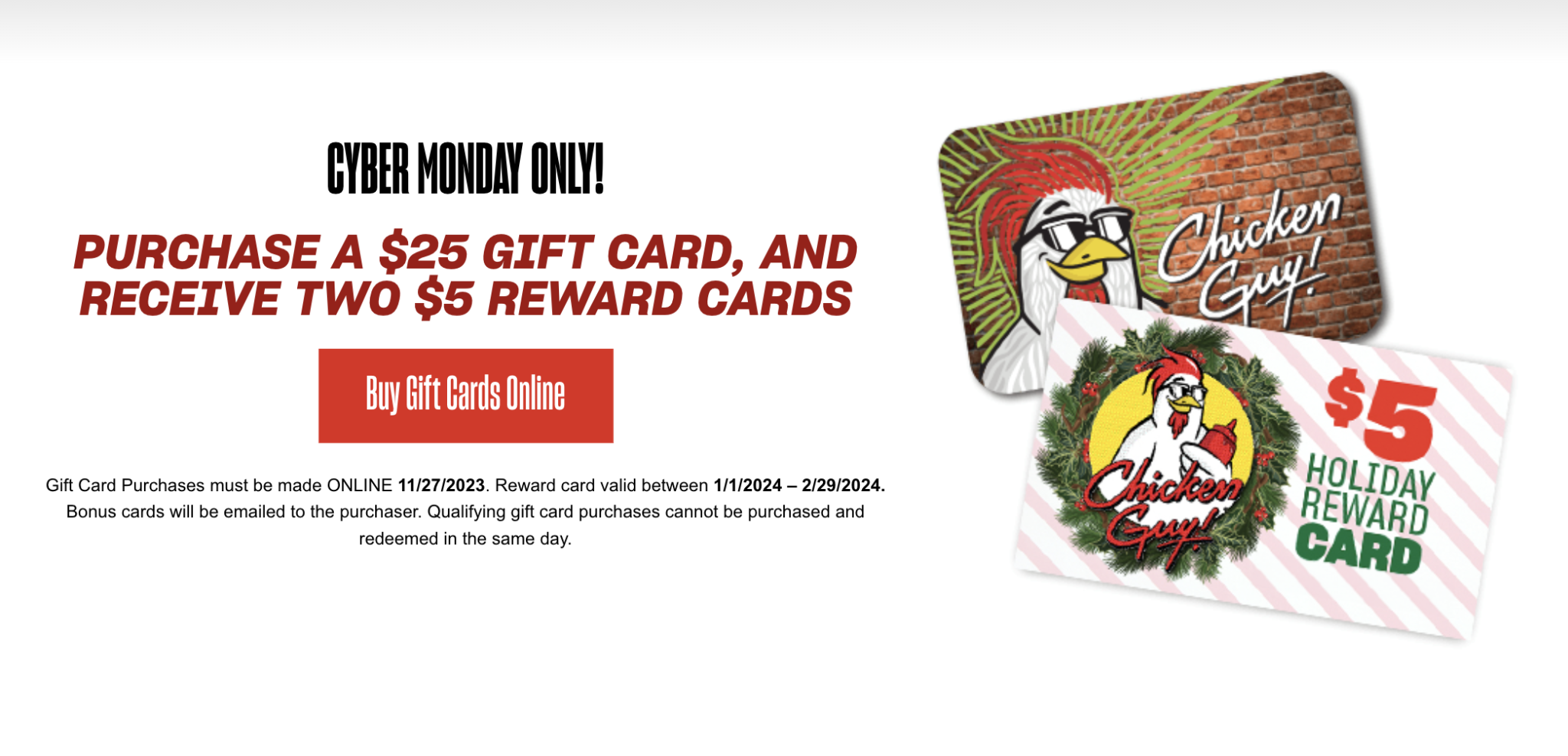 Chicken Guy's Cyber Monday SALE Is HERE! Buy Gift Cards Online to Save ...