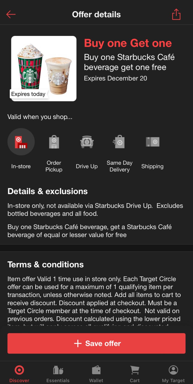 How To Get FREE Starbucks at Target TODAY | the disney food blog