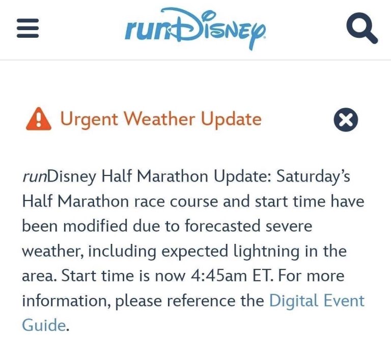 BREAKING: Disney World Half-Marathon Course, Start Time CHANGED for ...