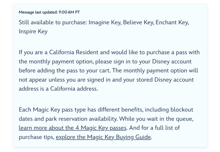 NEWS: Disney Magic Key Passes Are Now ON SALE! | the disney food blog