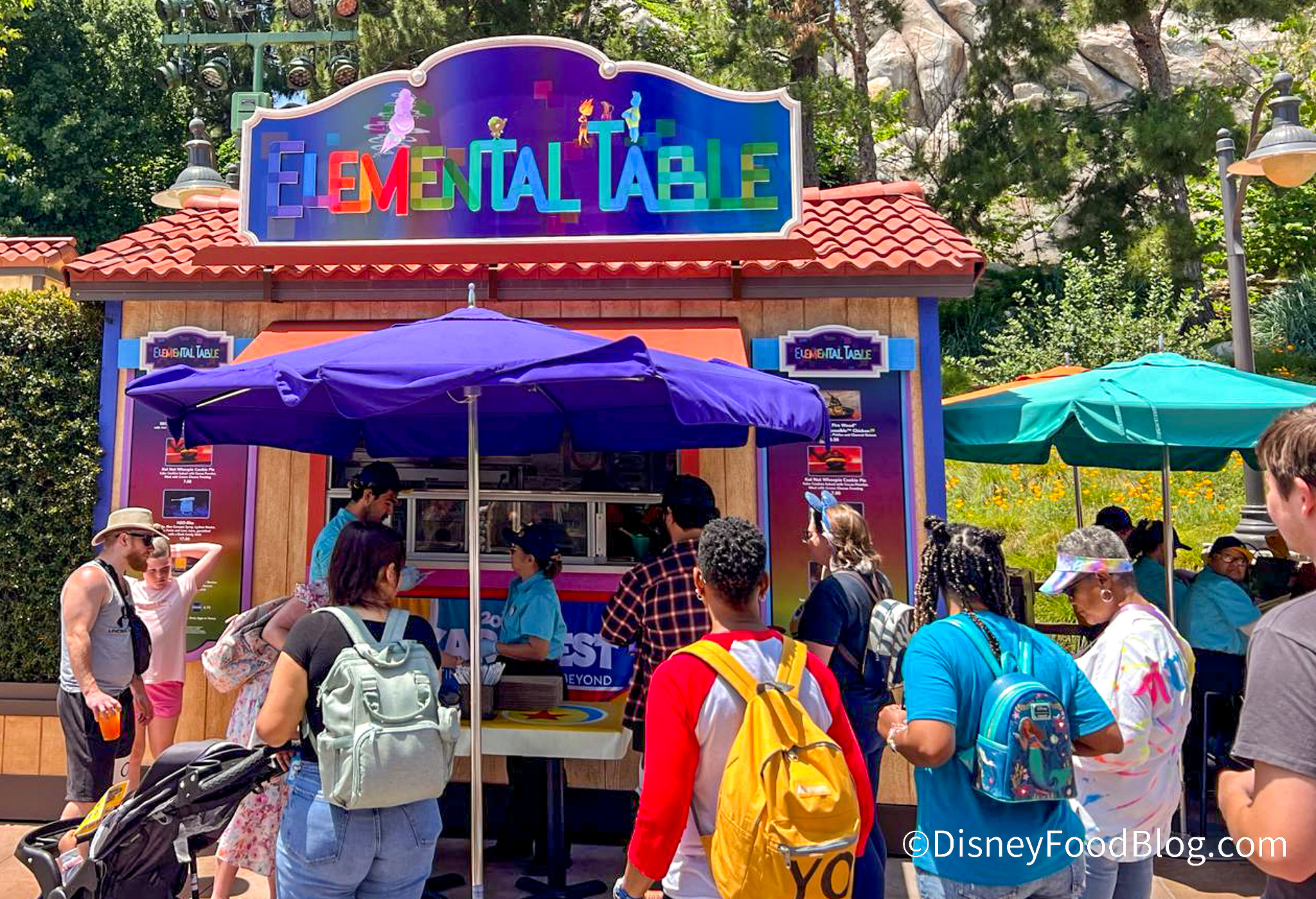 REVIEW: The Elemental Table Food Booth at Pixar Fest in Disneyland ...