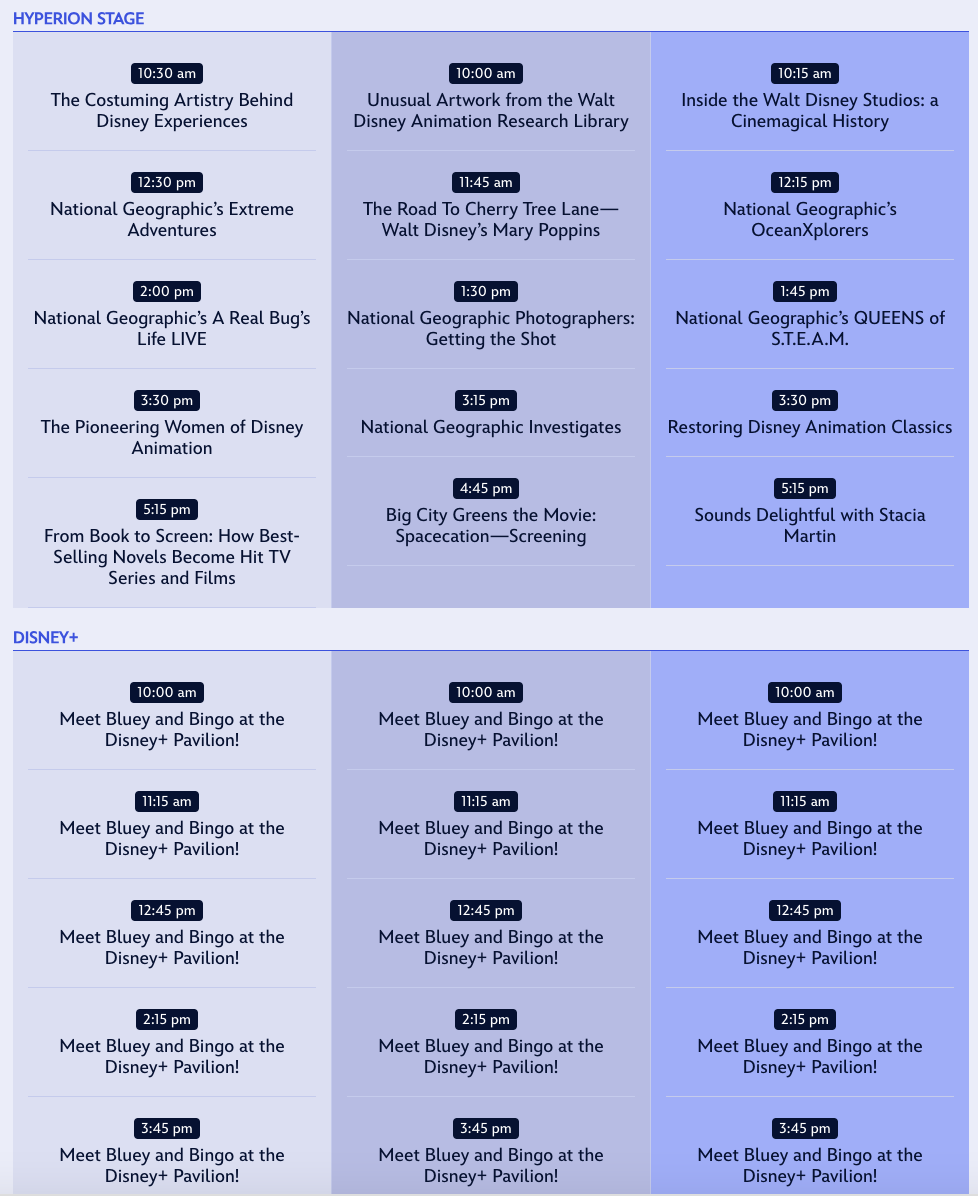 FULL SCHEDULE for D23: The Ultimate Disney Fan Event | the disney food blog