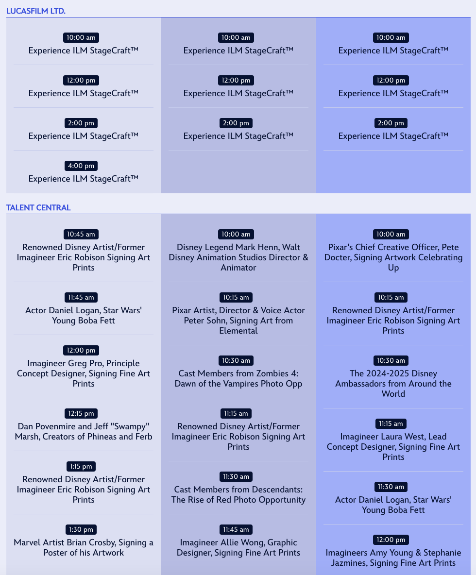 FULL SCHEDULE for D23: The Ultimate Disney Fan Event | the disney food blog