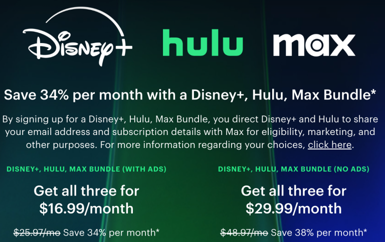 NEWS: Pricing Announced for NEW Disney+, Max, and Hulu Streaming Bundle ...
