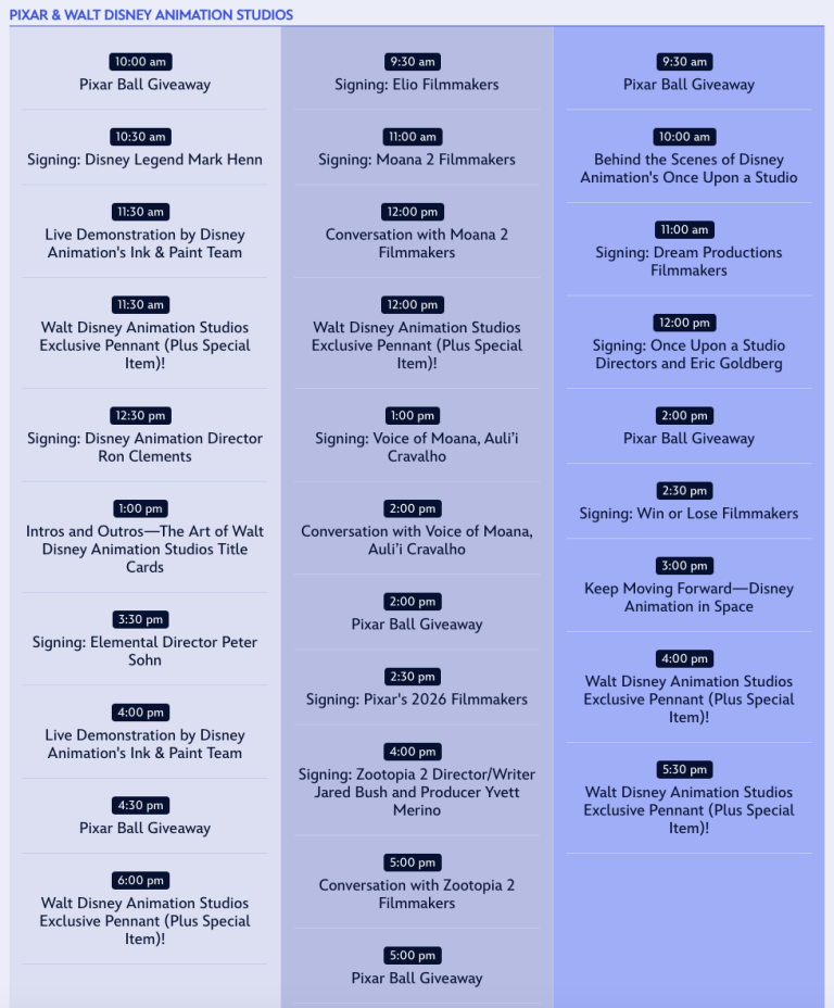 FULL SCHEDULE for D23: The Ultimate Disney Fan Event | the disney food blog