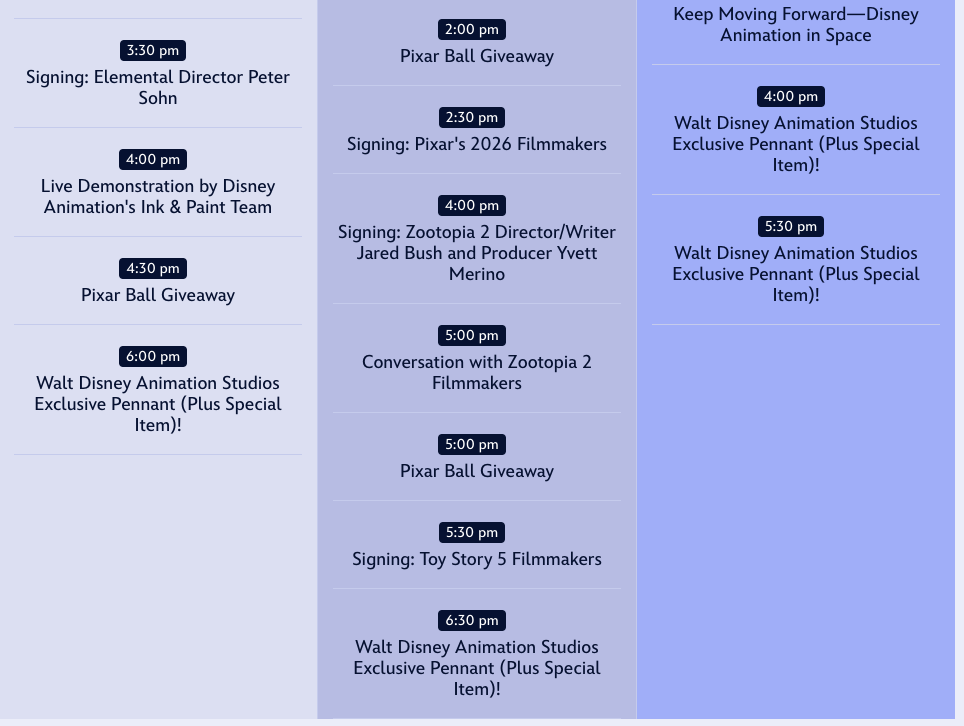 FULL SCHEDULE for D23: The Ultimate Disney Fan Event | the disney food blog