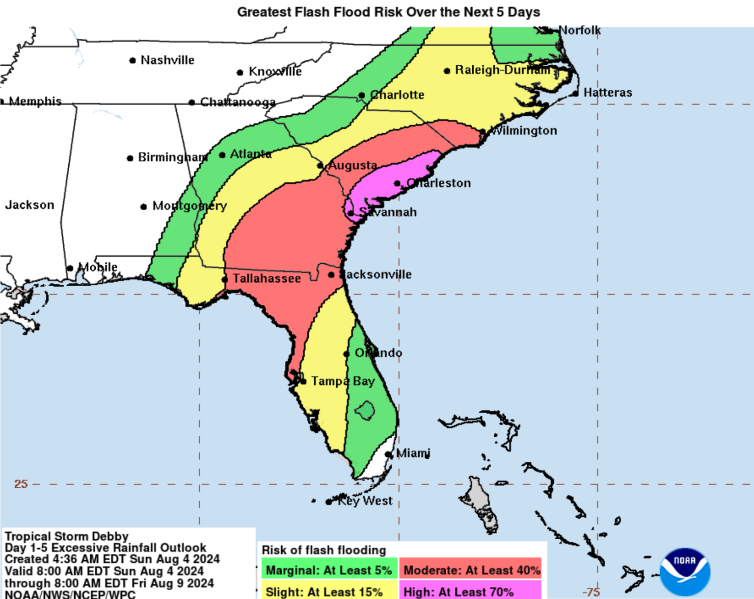 NEWS: Hurricane Warning In Effect as Tropical Storm Debby Nears Florida ...