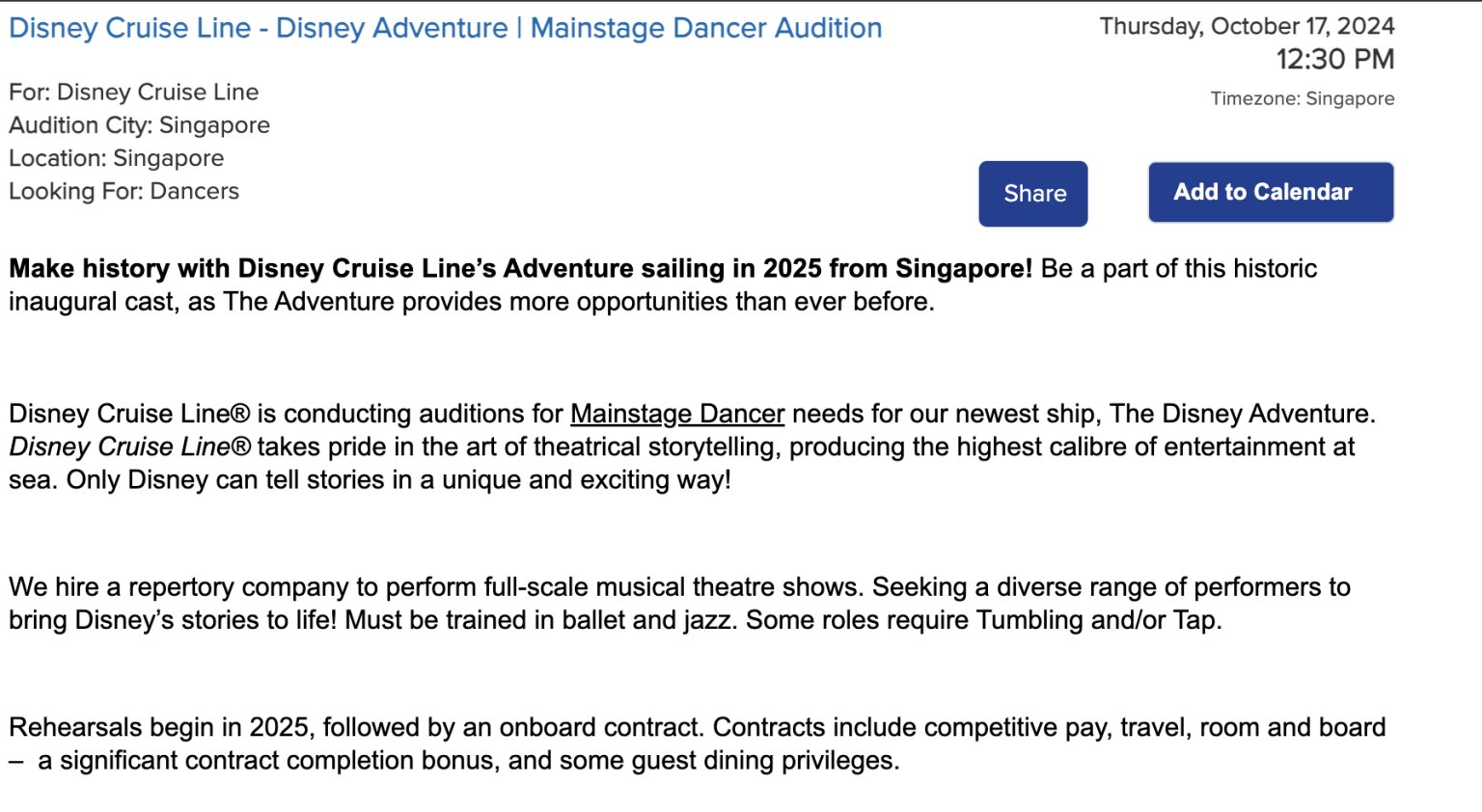 DREAM JOB ALERT: Disney Is Hiring Cast Members for Its NEW Adventure ...