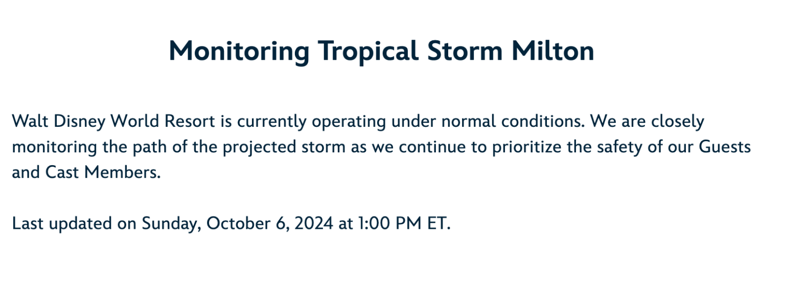 BREAKING: State of Emergency Declared for Disney World as Tropical ...