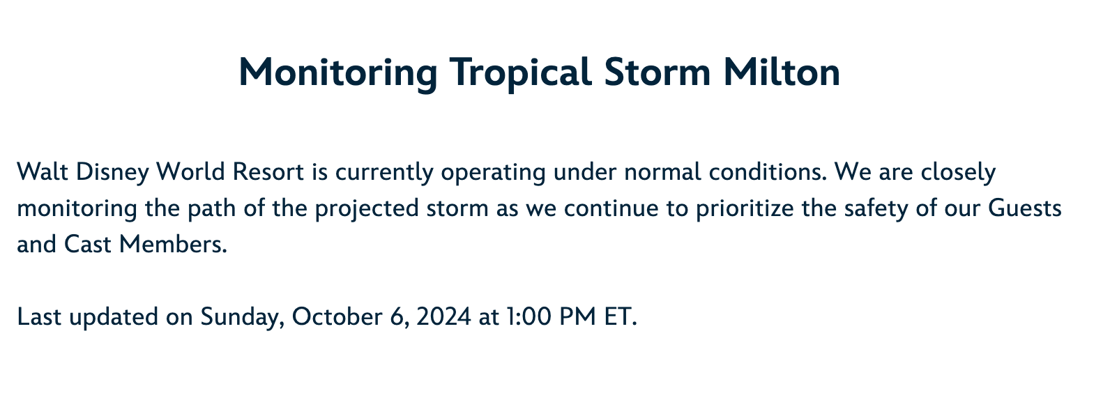 BREAKING: State of Emergency Declared for Disney World as Tropical ...