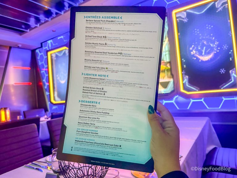 FULL REVIEW of DINNER at the Worlds of Marvel Restaurant on the Disney ...