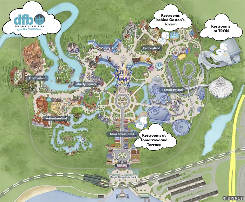 This Oddly Specific Map Shows Our Favorite Bathrooms in Magic Kingdom ...